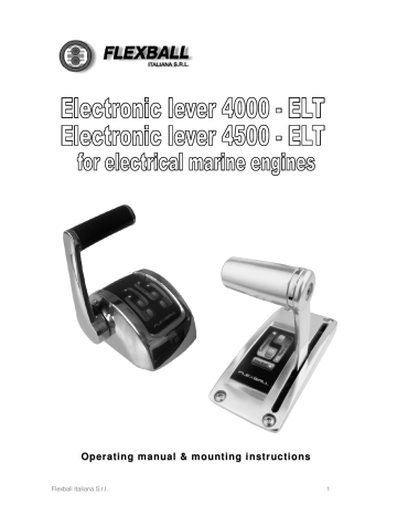 Flexball 4000-ELT, 4500-ELT Operating Manual | Manualzz