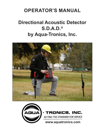 Aqua-Tronics S.D.A.D.II Operator's Manual | Manualzz
