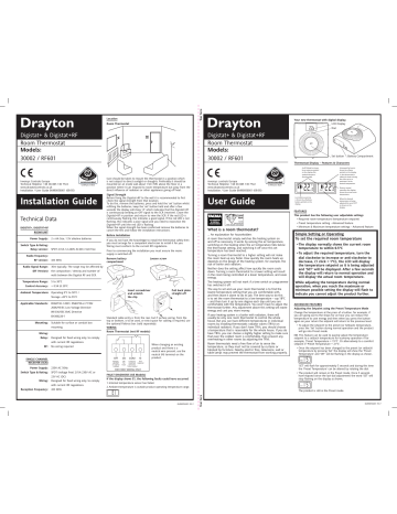 Drayton RF601 Installation Manual | Manualzz