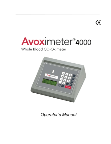 Accriva Diagnostic AVOXimeter 4000 Operator's Manual | Manualzz