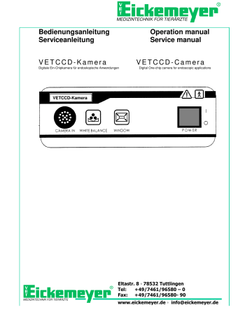 Eickemeyer VETCCD Operation Manual | Manualzz