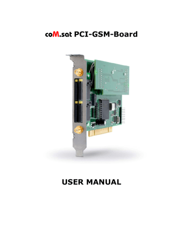 coM.sat PCI-GSM-Board User Manual | Manualzz