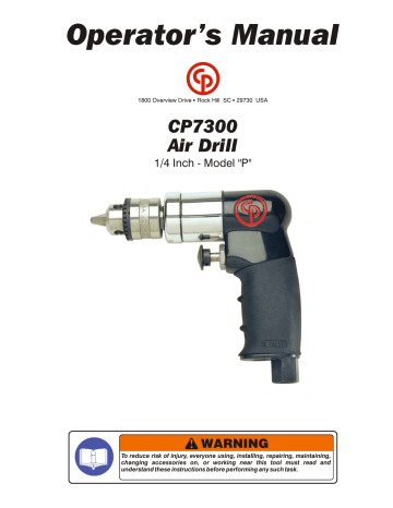 Chicago Pneumatic CP7300 Series Operator's Manual | Manualzz