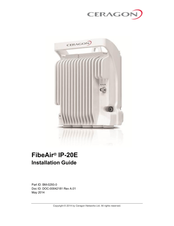 Ceragon FibeAir IP-20E Installation Manual | Manualzz