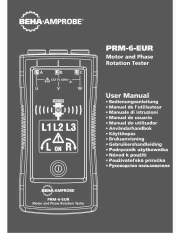 Beha-Amprobe PRM-6-EUR User Manual | Manualzz