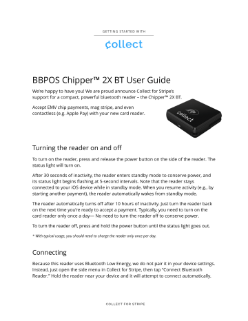 BBPOS Chipper 2X BT Getting Started | Manualzz