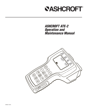 Ashcroft ATE-2 Operation And Maintenance Manual | Manualzz