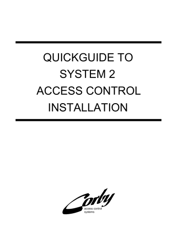 Corby SYSTEM 2 Quick Install Manual | Manualzz