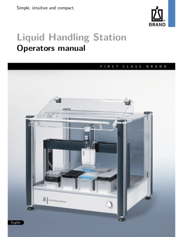 BRAND Liquid Handling Station Operator's Manual | Manualzz