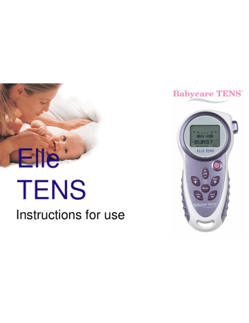 Babycare TENS Elle TENS Instructions For Use Manual | Manualzz