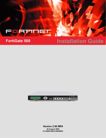 Fortinet FortiGate FortiGate-500 Installation Manual | Manualzz