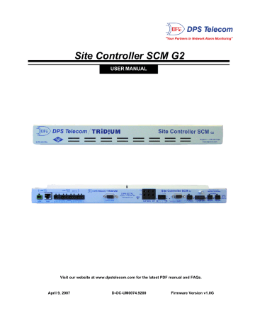 DPS Telecom SCM G2 User Manual | Manualzz