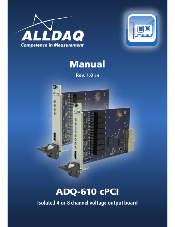 Alldaq ADQ-610 cPCi Manual | Manualzz