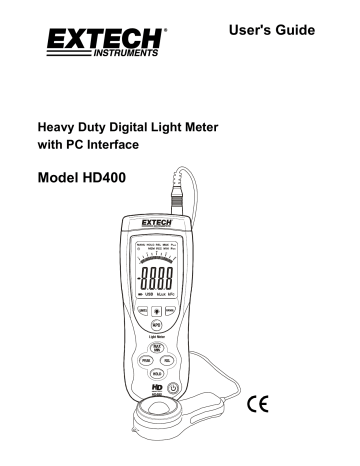 Extech Instruments HD400 User Manual | Manualzz