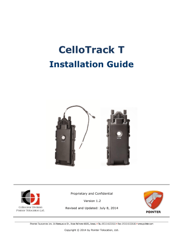 Cellocator CelloTrack T Installation Manual | Manualzz