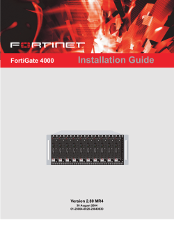 Fortinet FortiGate FortiGate-4000 - Installation manual, Quick start ...