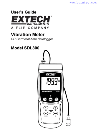Extech Instruments SDL800 User Manual | Manualzz