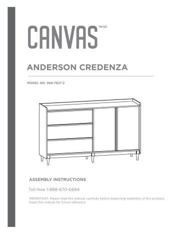 Canvas Anderson Credenza Assembly Instructions Manual | Manualzz