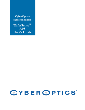 CyberOptics WaferSense APS User Manual | Manualzz