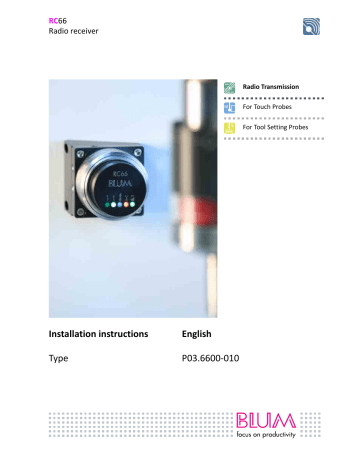 Blum?Novotest RC66 Installation Instructions Manual | Manualzz