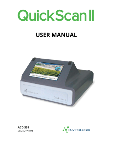 Envirologix QuickSCan II User Manual | Manualzz
