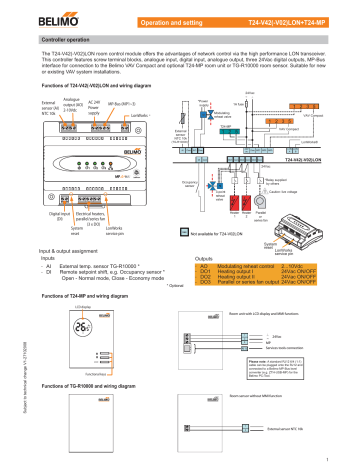 Belimo T24-V42 Operation And Setting | Manualzz