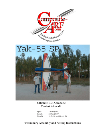 Composite-ARF Yak-55 SP Assembly Instructions Manual | Manualzz