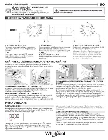 Whirlpool OMSK58RU1SB Oven Manual de utilizare | Manualzz