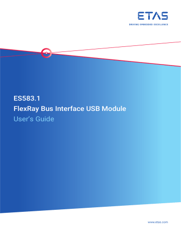 ETAS ES583 User's guide | Manualzz