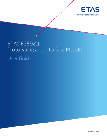 ETAS ES592 User's guide | Manualzz