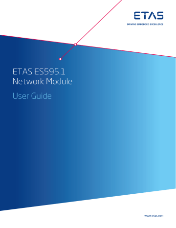ETAS ES595 User's guide | Manualzz