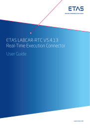 ETAS LABCAR-OPERATOR - Getting Started, User Guide, User's Guide