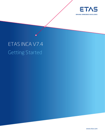 ETAS INCA V7.4 Getting Started | Manualzz