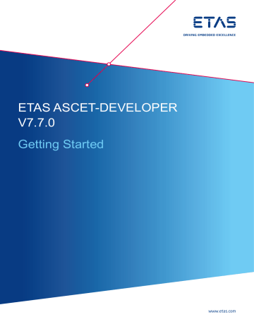 ETAS ASCET-DEVELOPER Getting Started | Manualzz