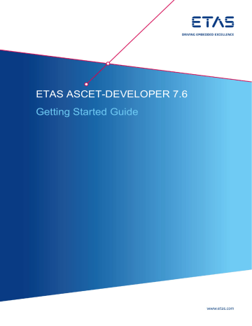 ETAS ASCET-DEVELOPER Getting Started | Manualzz