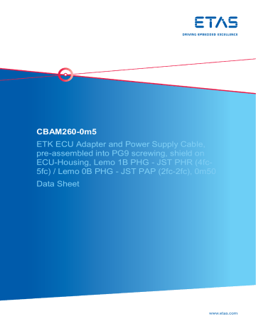 ETAS ETK Interface Cable Users Guide | Manualzz