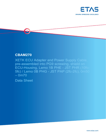 ETAS XETK Interface Cable Users Guide | Manualzz