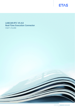 ETAS LABCAR-RTC - User Guide, User's Guide | manualzz.com