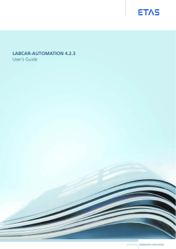 ETAS LABCAR-AUTOMATION - Getting started guide, User's Guide | manualzz.com