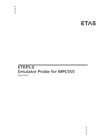 ETAS ETK-P5.0 User Guide | Manualzz