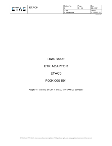 ETAS ETK-7.1 User Guide | Manualzz