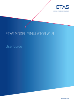 ETAS MODEL-SIMULATOR - User Guide | manualzz.com