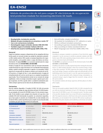 Elektro-Automatik EA-ENS2 DC Electronic Load Datasheet | Manualzz