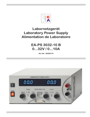 Elektro-Automatik EA-PS 3032-10 B DC Laboratory Power Supply Owner's Manual | Manualzz