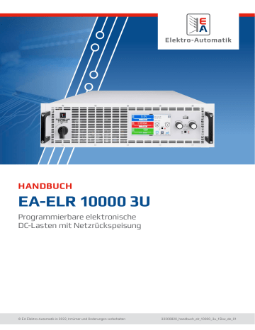 Elektro-Automatik EA-ELR 10200-210 3U DC Electronic Load Bedienungsanleitung | Manualzz