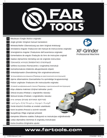 Far Tools XF-GRINDER Manuel du propriétaire | Manualzz