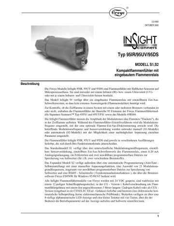 Fireye Insight Type 95IR/UV/DS Integrated Flame Scanner ...
