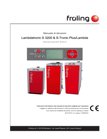 Froling Lambdatronic S 3200 Istruzioni per l'uso | Manualzz