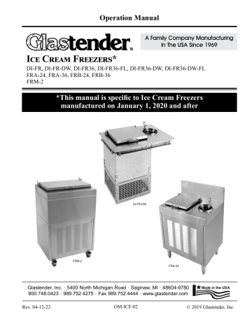 Glastender FRM-2 Operation Manual | Manualzz