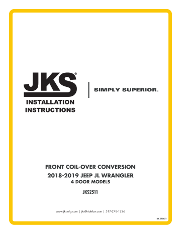 JKS JSPEC5000K Coilover Conversion Kit Installation Guide | Manualzz